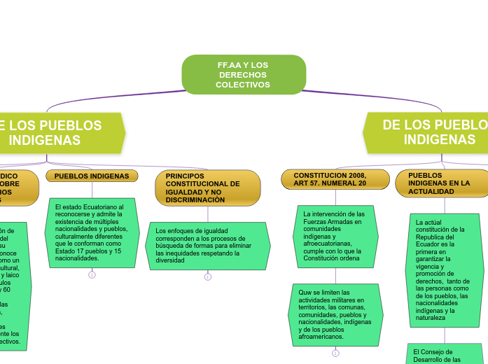 FF.AA Y LOS DERECHOS COLECTIVOS - Mind Map